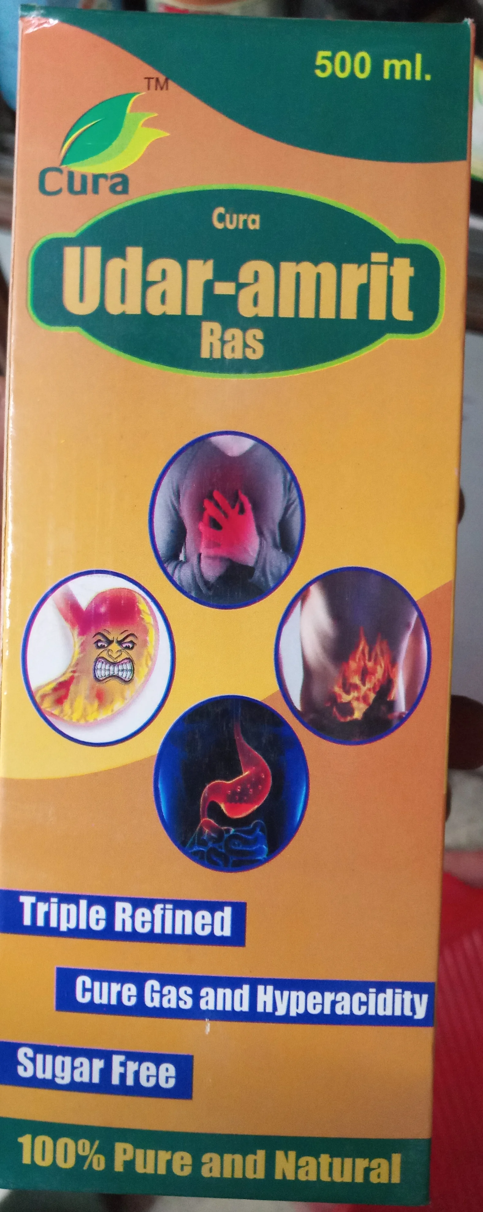 Buy Online 100% Original Udaramrit Ras 500ml-Cura Ayurvedic & Unani Ltd ...