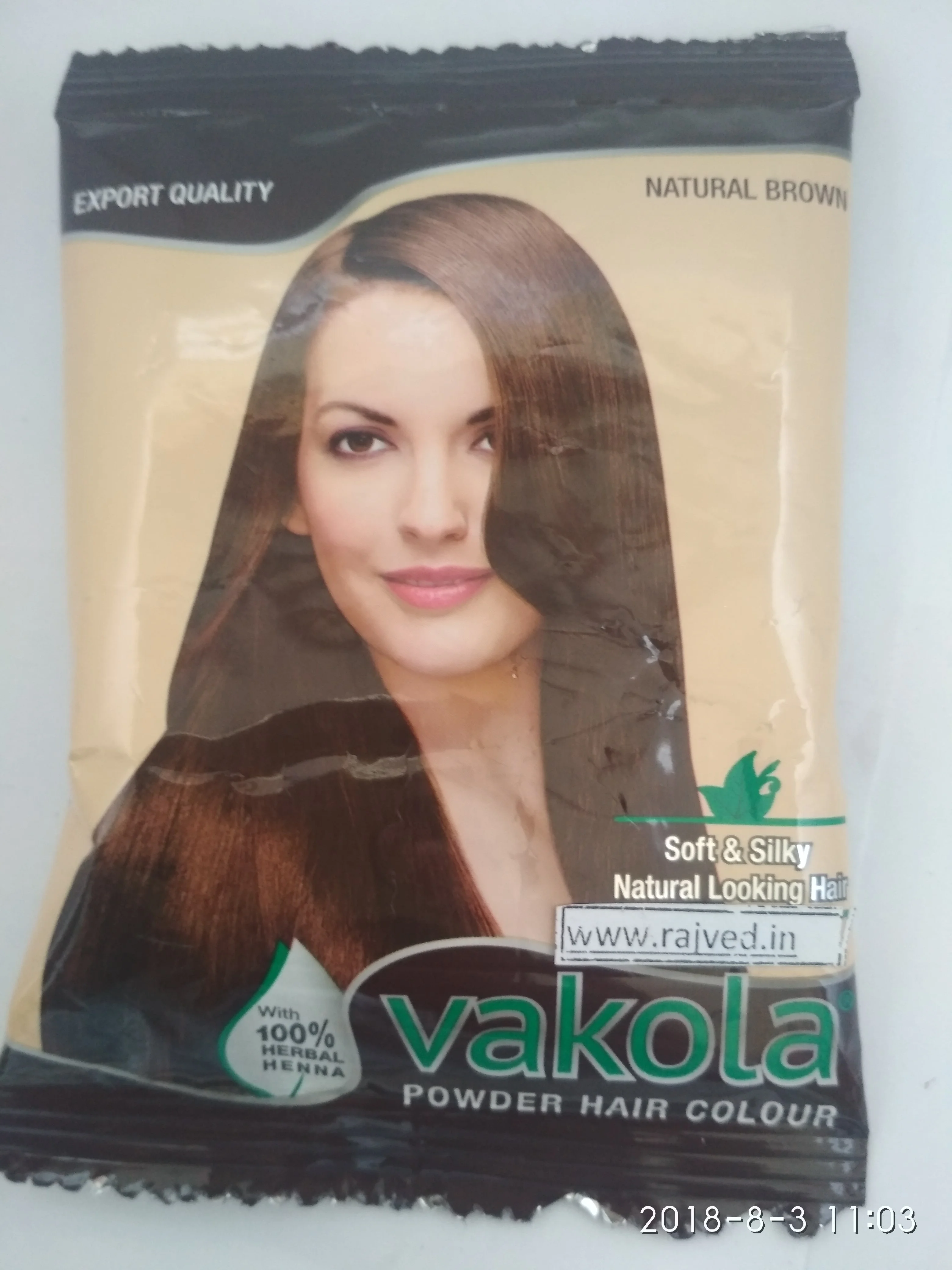 Buy Online 100% Original Vakola Powder Hair Colour 5gm*12 Pack Natural ...