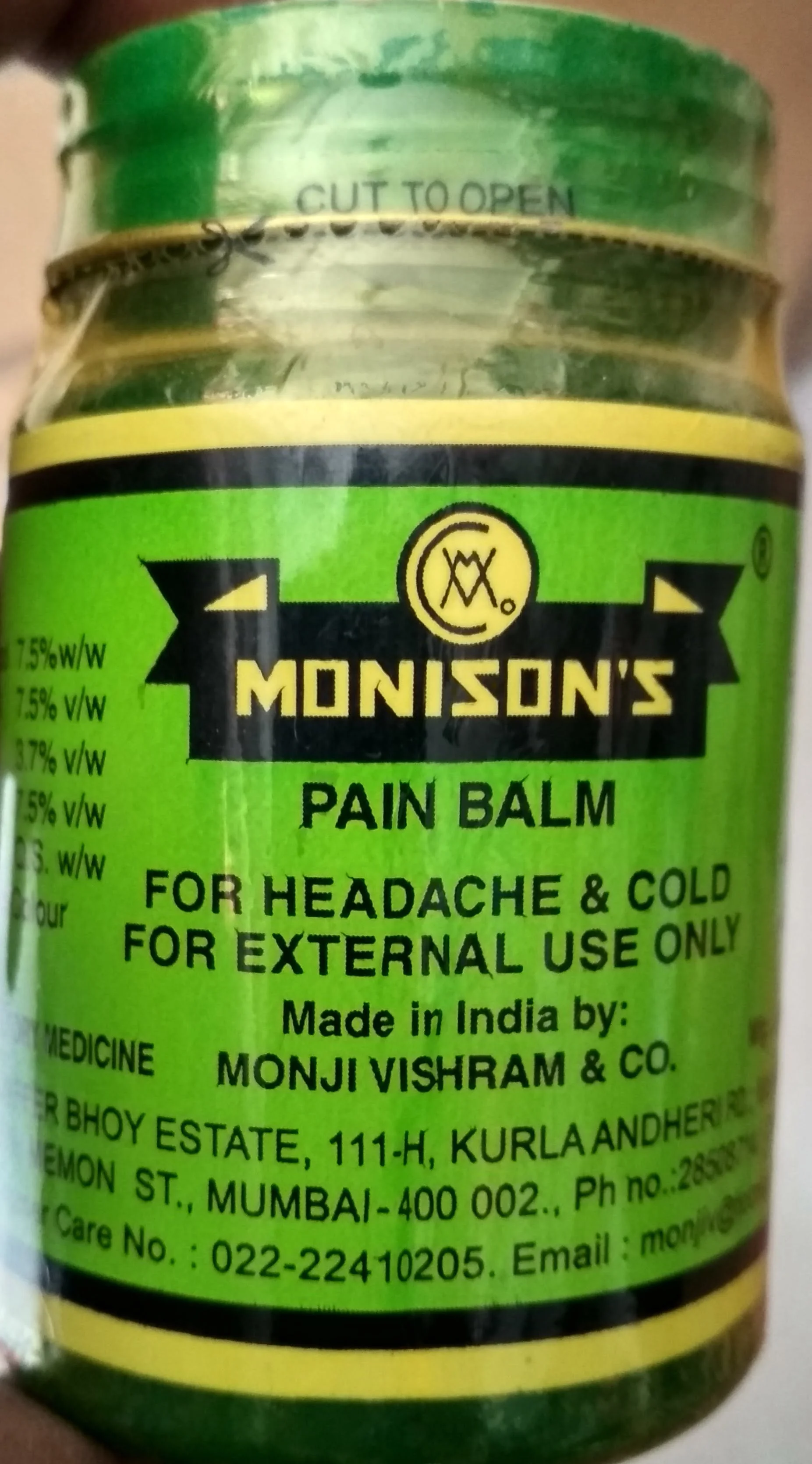 Buy Online 100% Original Monisons-Pain-Balm-100 Manufactured By General ...