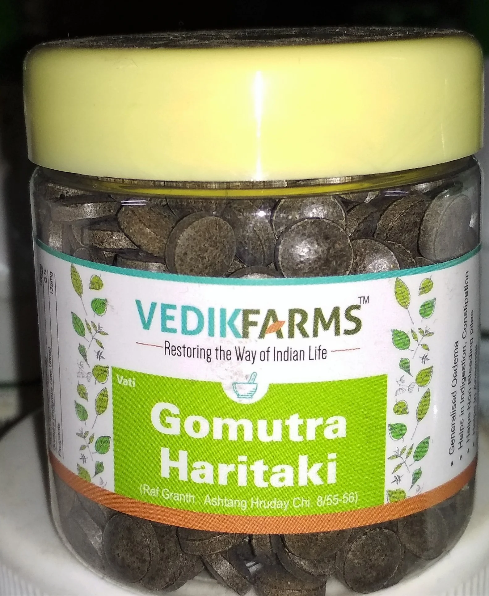 Gomutra Haritaki Tablets 500tab Upto 20%off Vedikfarms